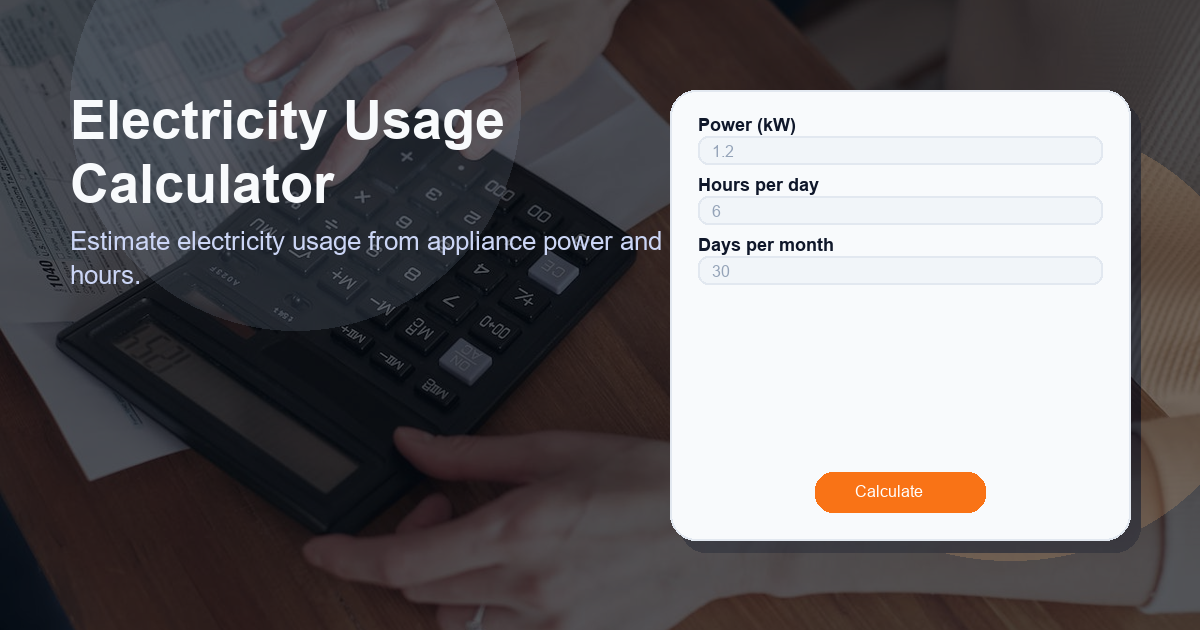 Electricity Usage Calculator - CleanEnergyBusinessCouncil.com