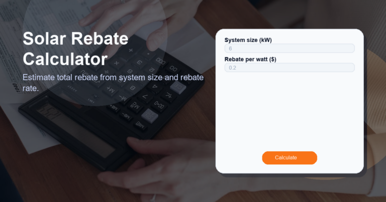 Solar Rebate Calculator - CleanEnergyBusinessCouncil.com