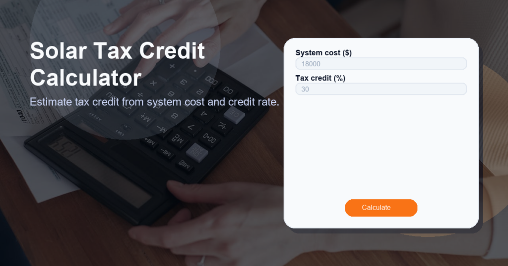 Solar Tax Credit Calculator - CleanEnergyBusinessCouncil.com