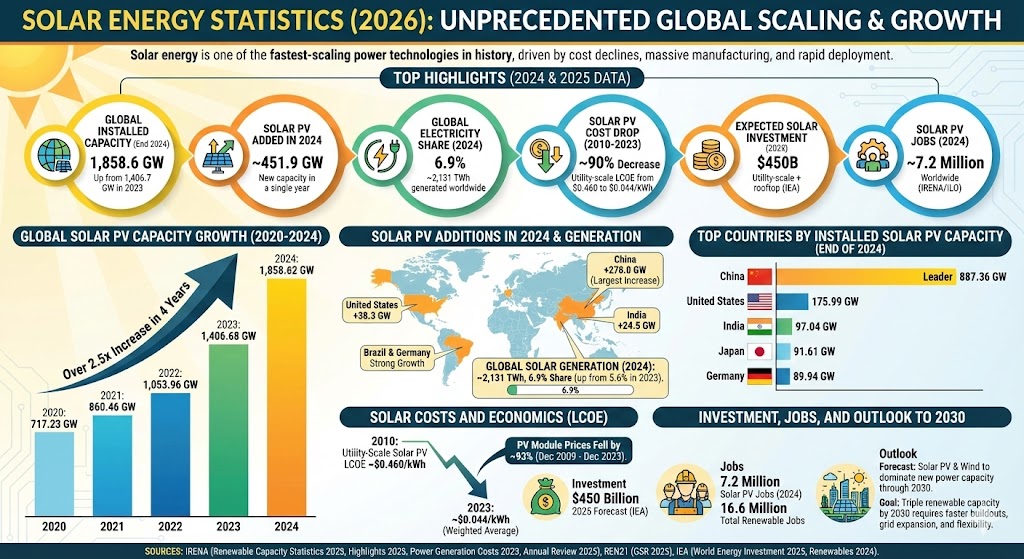Solar Energy Statistics (2026) - CleanEnergyBusinessCouncil.com